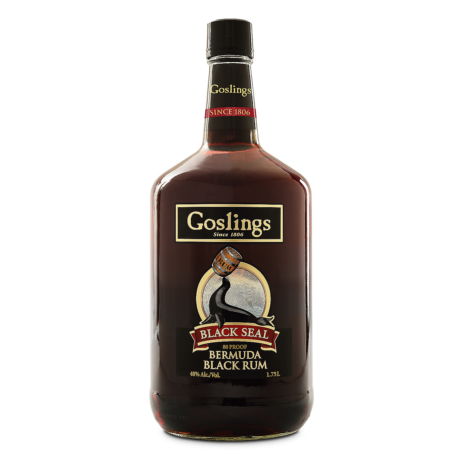 GOSLINGS BLACK RUM BLACK SEAL 80 375ML – Total Liquor